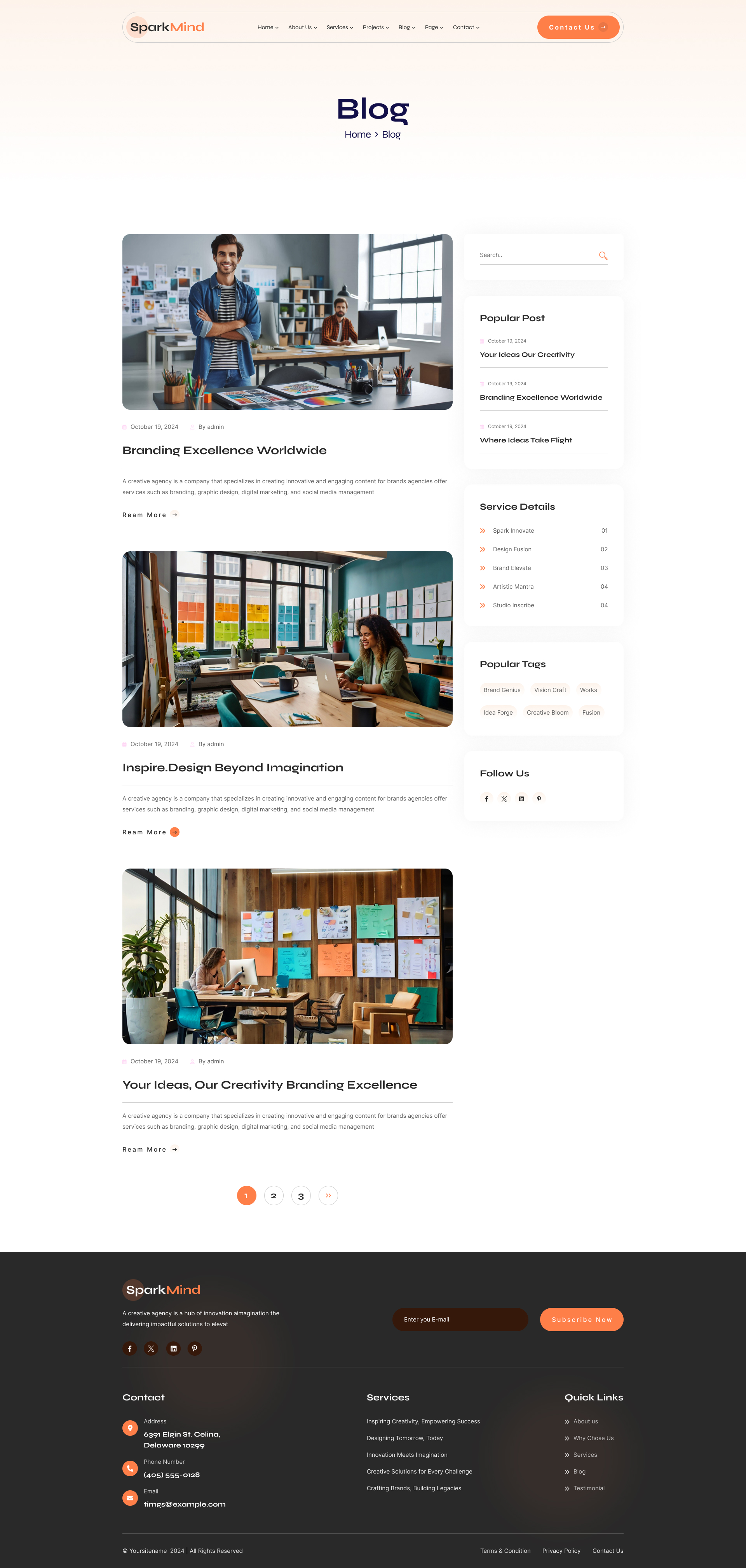 SparkMind - Creative agency Figma Template by Mugli | ThemeForest