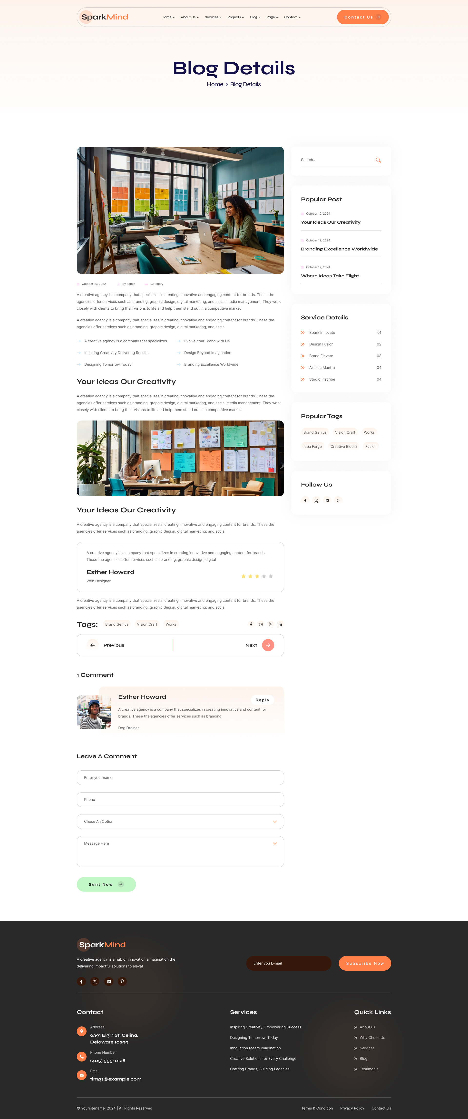 SparkMind - Creative agency Figma Template by Mugli | ThemeForest