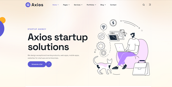 Axios - Digital Agency WordPress Theme by rs-theme | ThemeForest