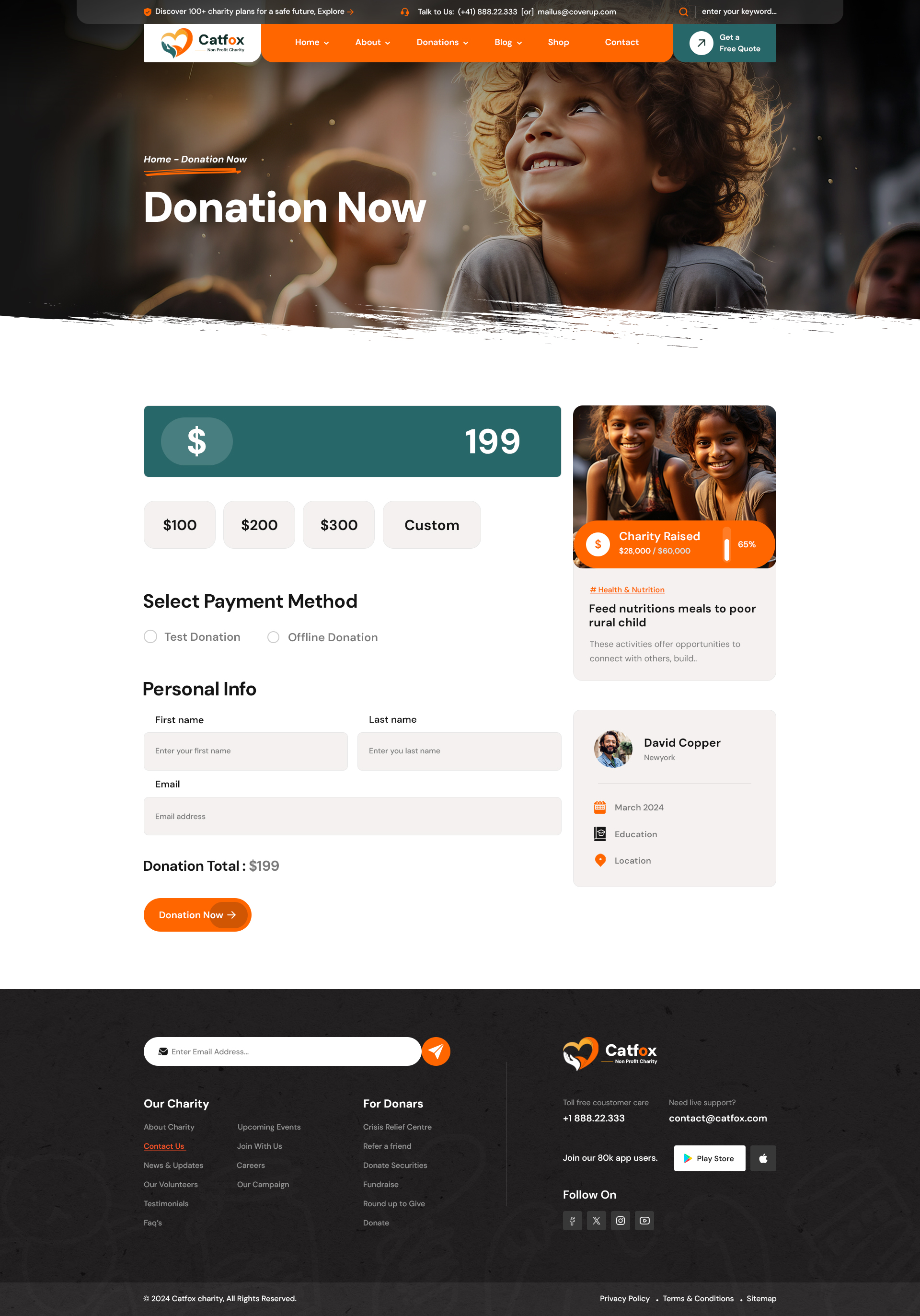 Catfox -Non Profit Charity Figma Template by wp_studio | ThemeForest