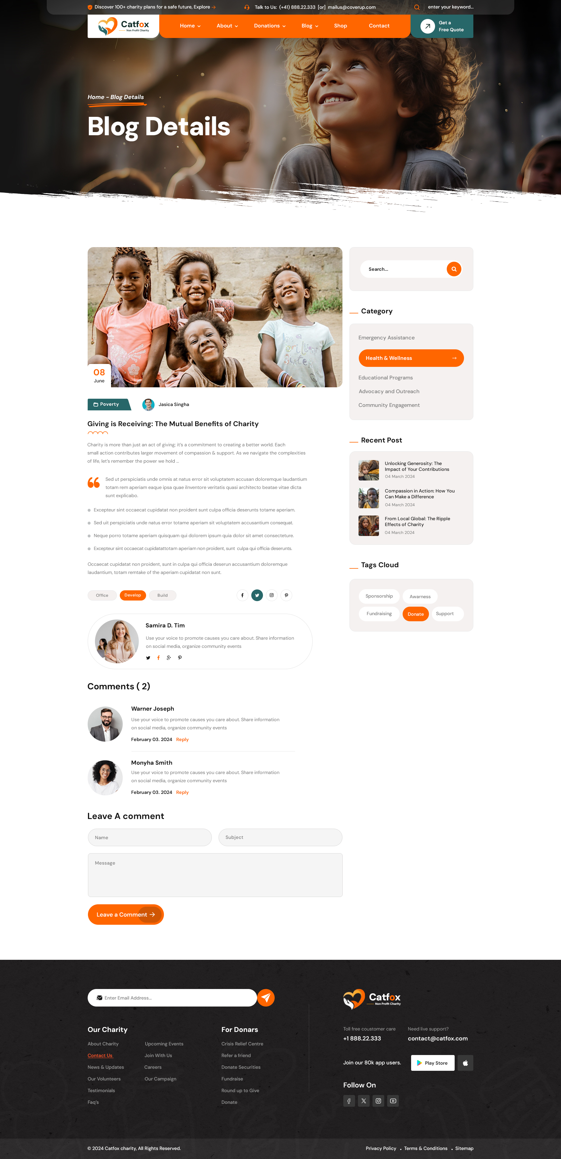 Catfox -Non Profit Charity Figma Template by wp_studio | ThemeForest