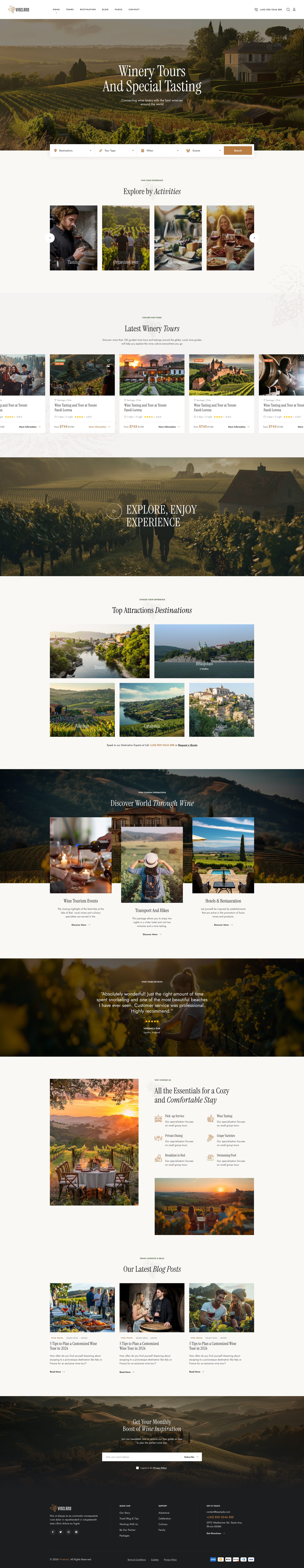 Vineland - Wine & Vineyard Tour Booking WordPress Theme by themelexus