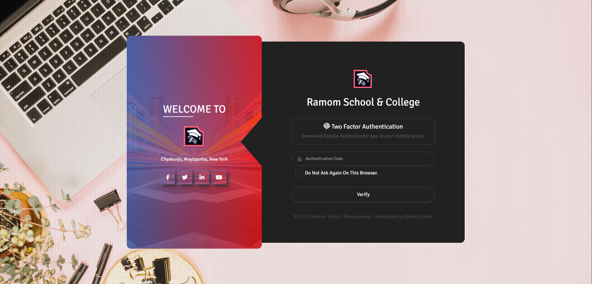 Ramom School Two Factor Authentication by RamomCoder | CodeCanyon