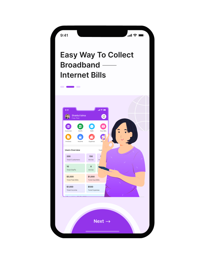 Broadband Internet Billing App UI Kit by Acnoo | CodeCanyon