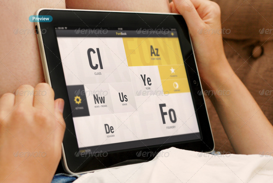 Black Pad | Tablet App Scenes UI Mock-Up V2, Graphics | GraphicRiver