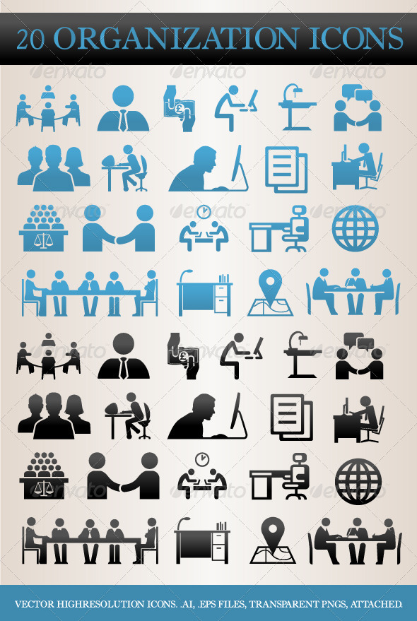 20 Organization Icons, Icons | GraphicRiver