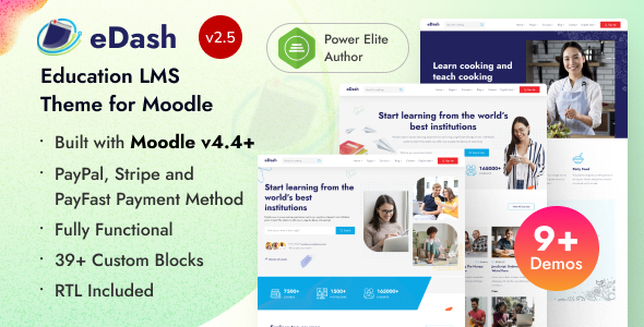 eDash - Education LMS Theme for Moodle 4+ by EnvyTheme | ThemeForest