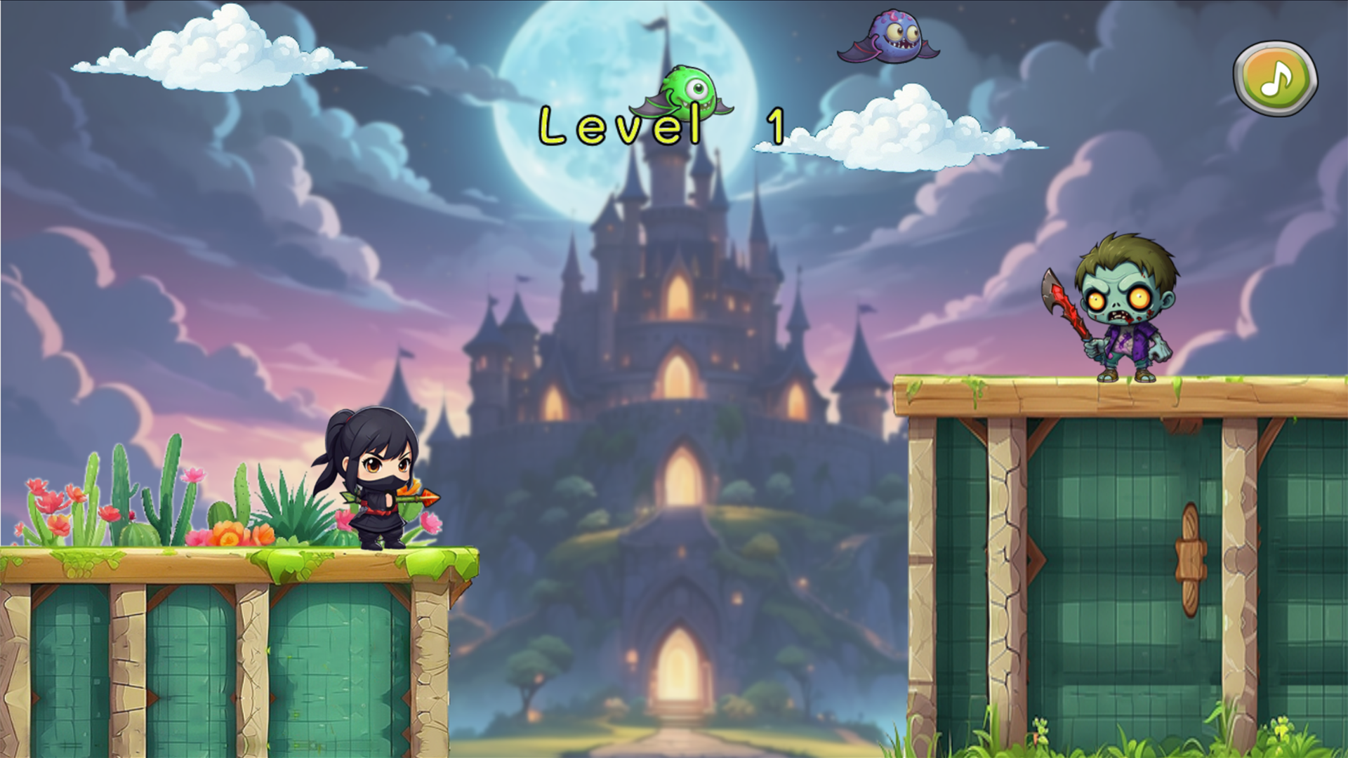 Zombie Hunter Archer - HTML5 Construct3 Game by Game-LaunchPad | CodeCanyon