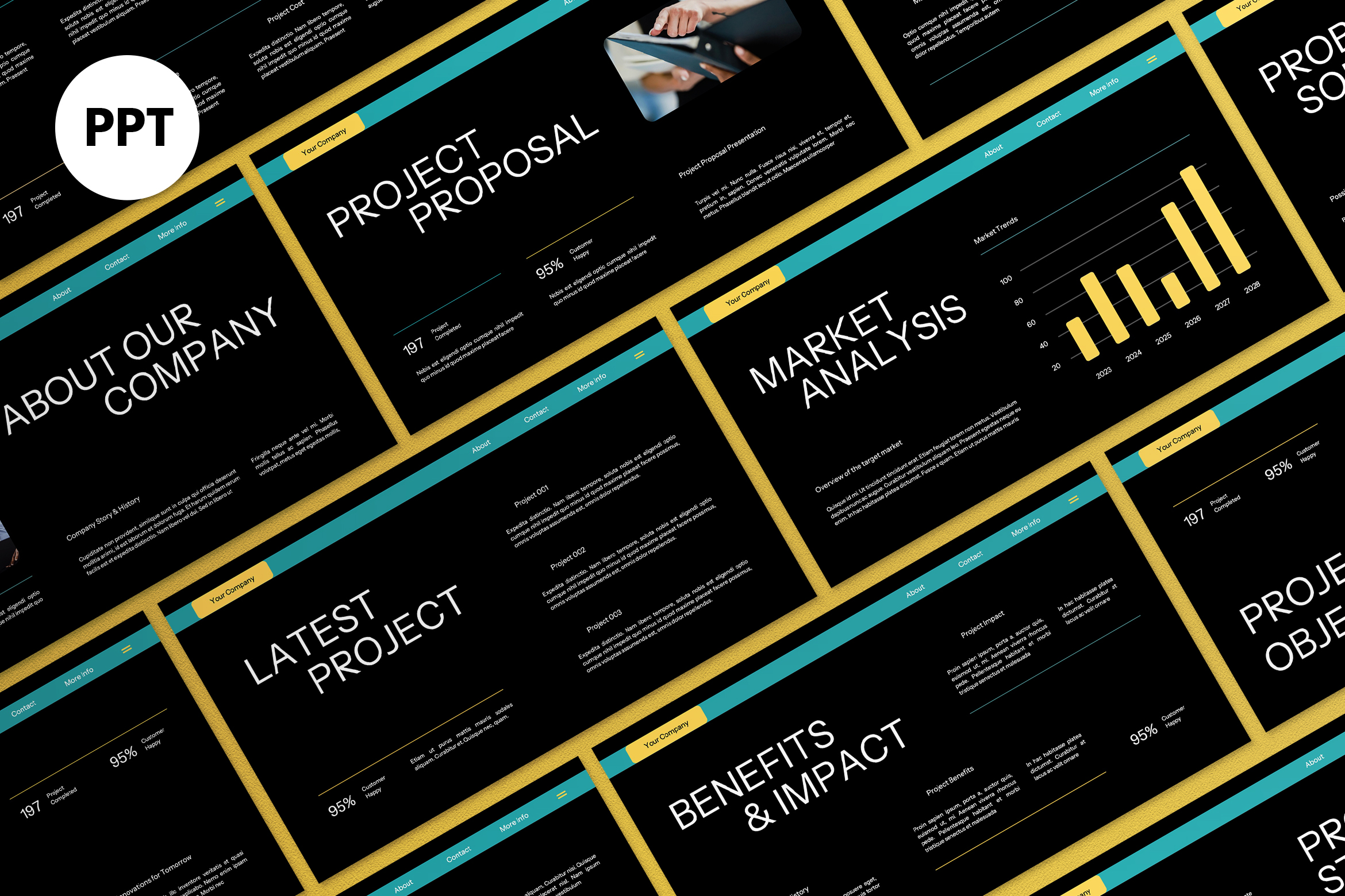 Black Modern Project Proposal PPT, Presentation Templates | GraphicRiver