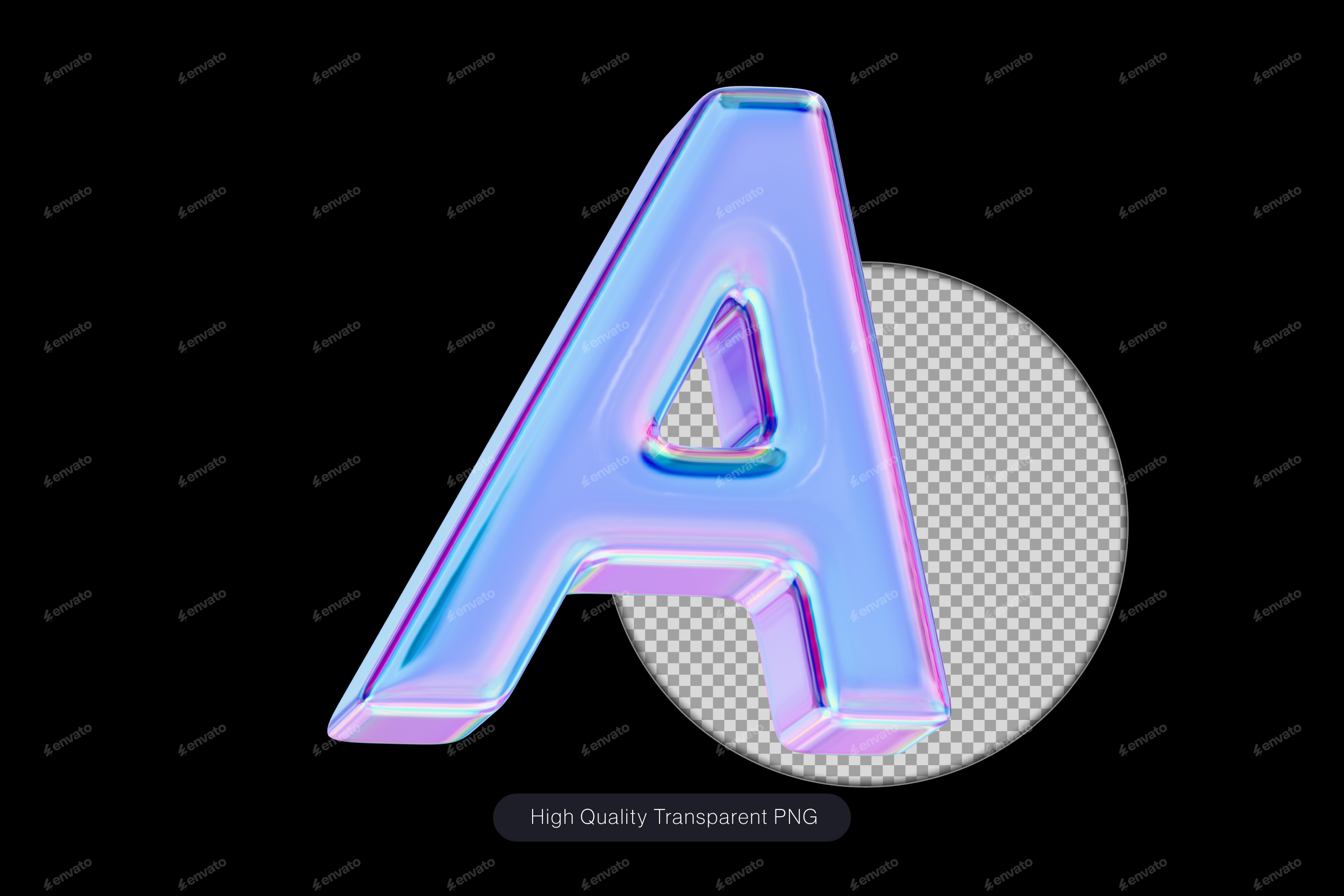 Chromatic 3D Letters and Numbers, Graphics | GraphicRiver