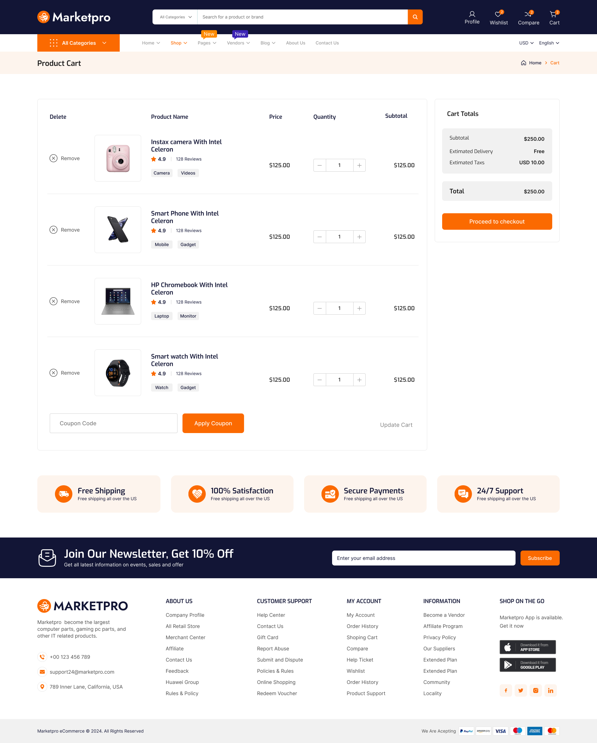 MarketPro - eCommerce Multivendor HTML Bootstrap Template Multipurpose ...