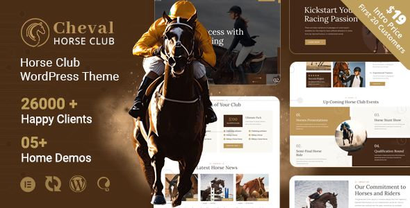 Cheval - Horse Club & Equestrian WordPress Theme by zozothemes ...
