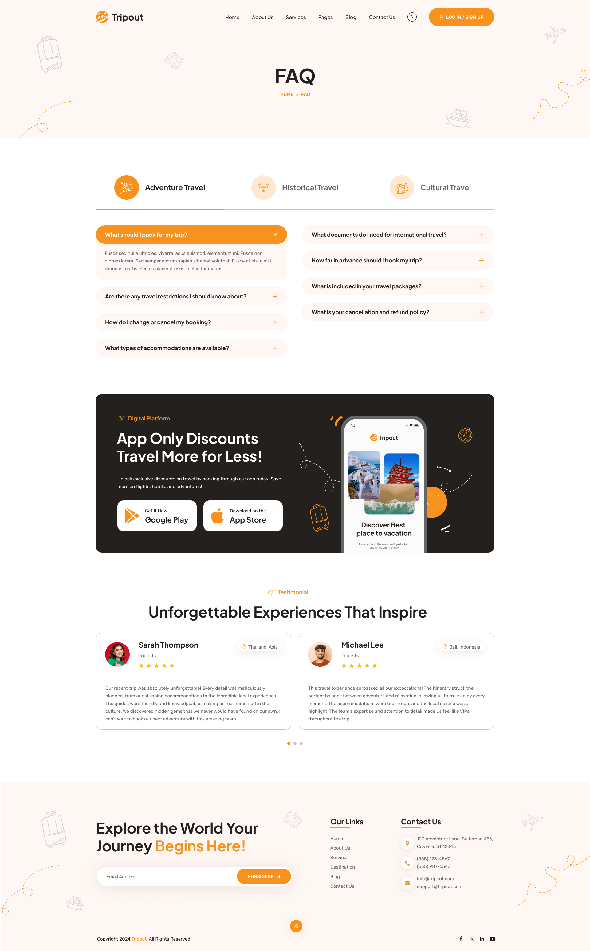 Tripout - Travel & Tour Figma Template by GeekCodeLab | ThemeForest