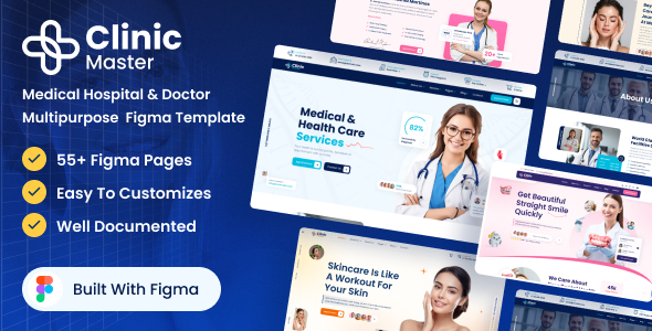 ClinicMaster | Medical Hospital & Doctor Multipurpose Figma Template by ...