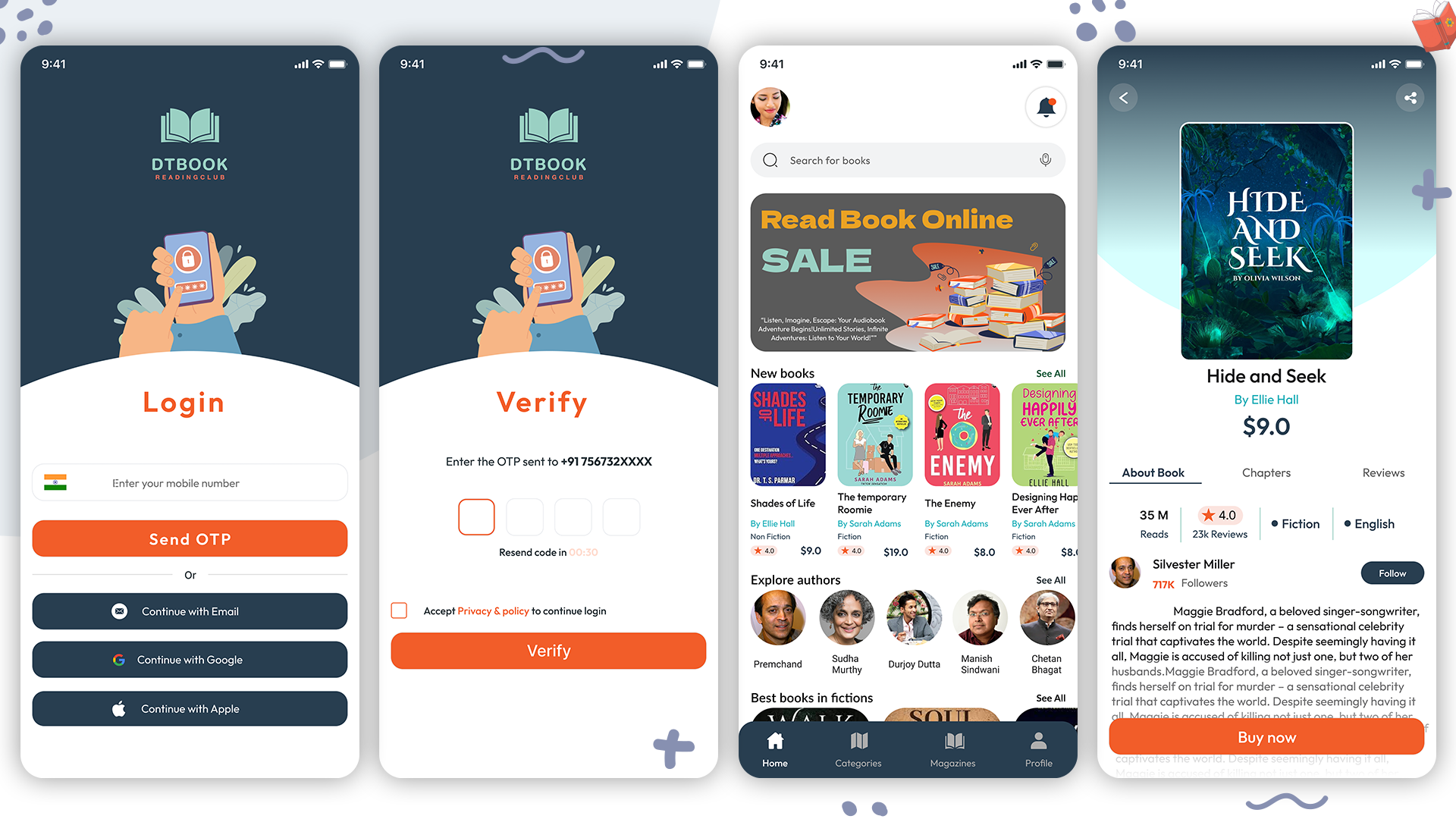 DT-EBookHub: Multivendor Ebook Selling Platform - Flutter App for Android & iOS | Admin & Author ...