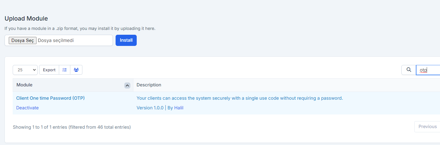 Client One-Time Password Module For Perfex CRM by halilaltndg | CodeCanyon