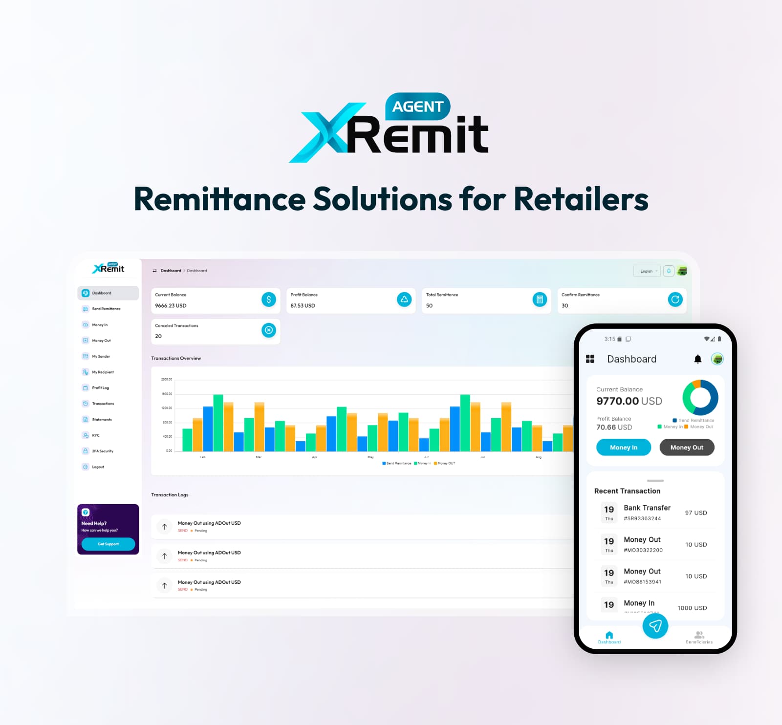 XRemit Agent - Retailer Remittance Solutions Addon by AppDevsX | CodeCanyon