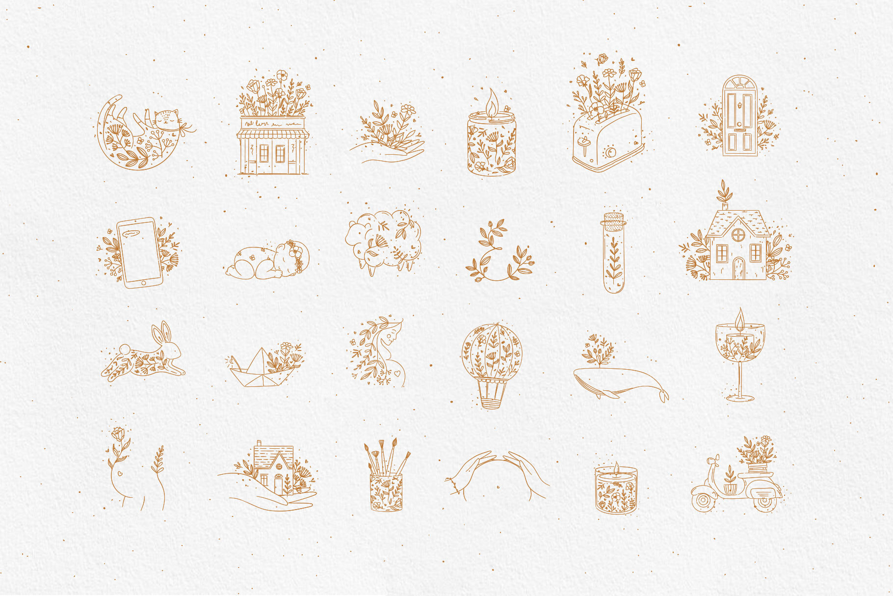 Natural Art Symbols, Vectors | GraphicRiver