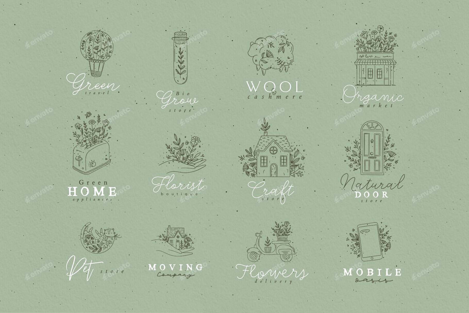 Natural Art Symbols, Vectors | GraphicRiver