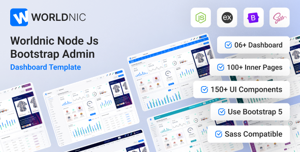 Worldnic - Node Js Admin & Dashboard Template by dexignlabs | ThemeForest