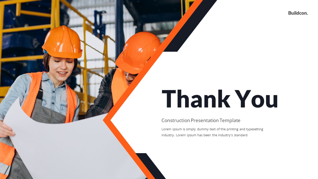 Buildcon - Construction PowerPoint Template, Presentation Templates
