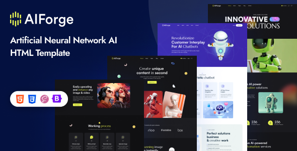 AIForge - Multipurpose AI SAAS Startup HTML Template by Namespace-IT