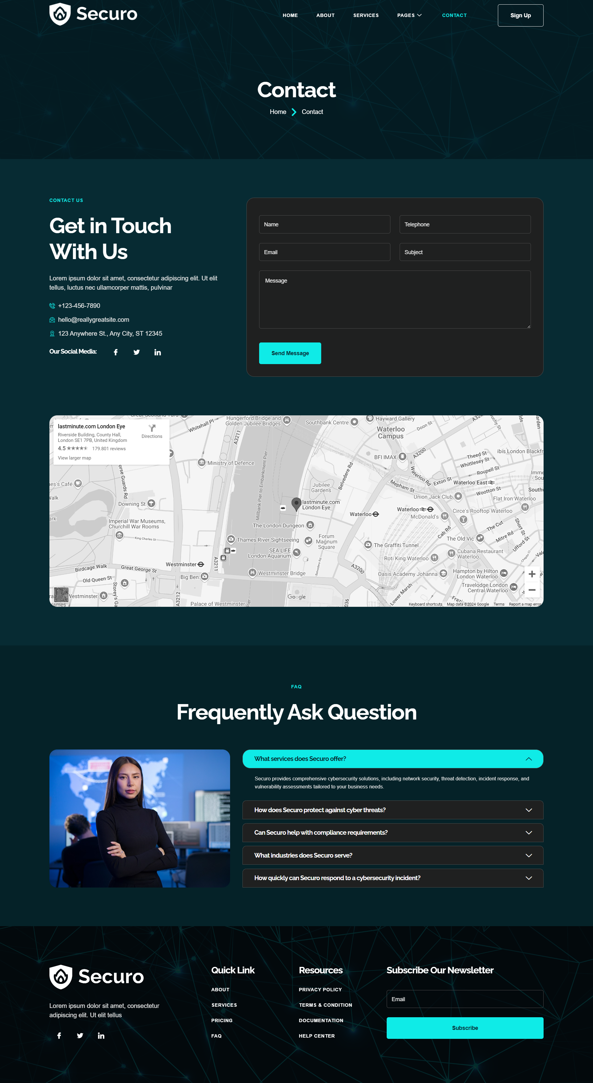 Securo - Cyber Security Services Elementor Template Kit by sparklethings