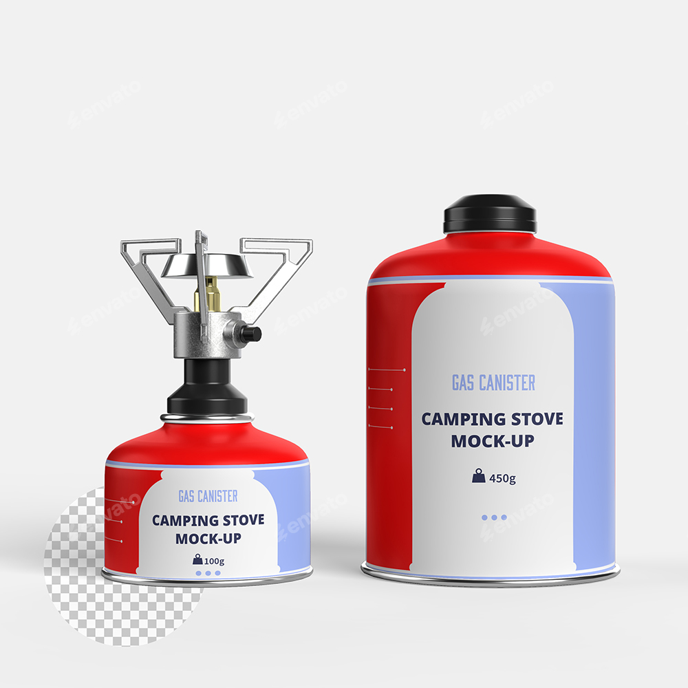 Camping Stove Gas Canister Mock-Up, Graphics | GraphicRiver