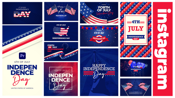 4th of July Independence Day for Premiere Pro, Premiere Pro Templates