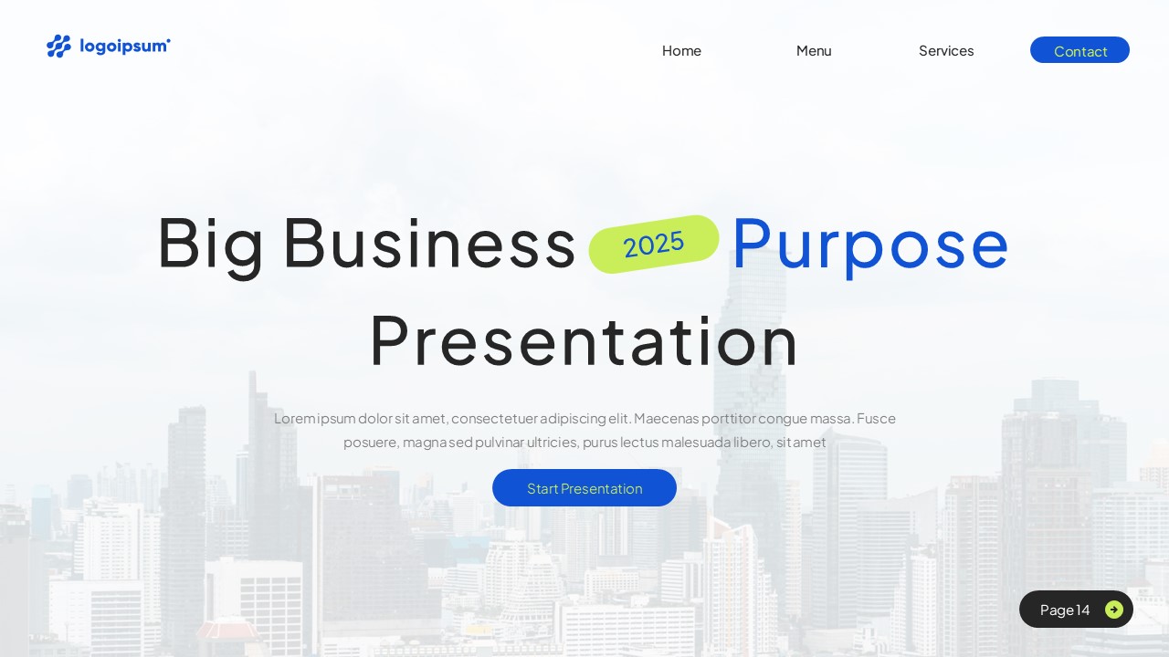 Big Business Purpose PowerPoint Template, Presentation Templates ...