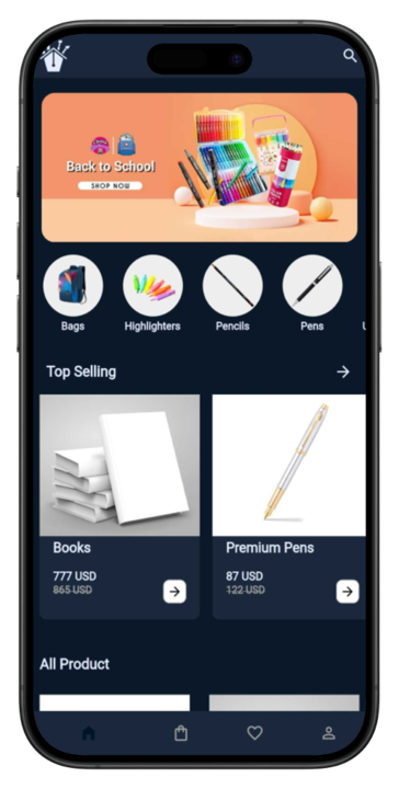 Stationary -Woocommerce Stationary Estore Full Flutter Application Plugins by flutterwp