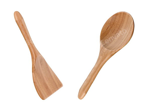 Culinary spoon and scapula isolated Stock Photo by photobalance | PhotoDune