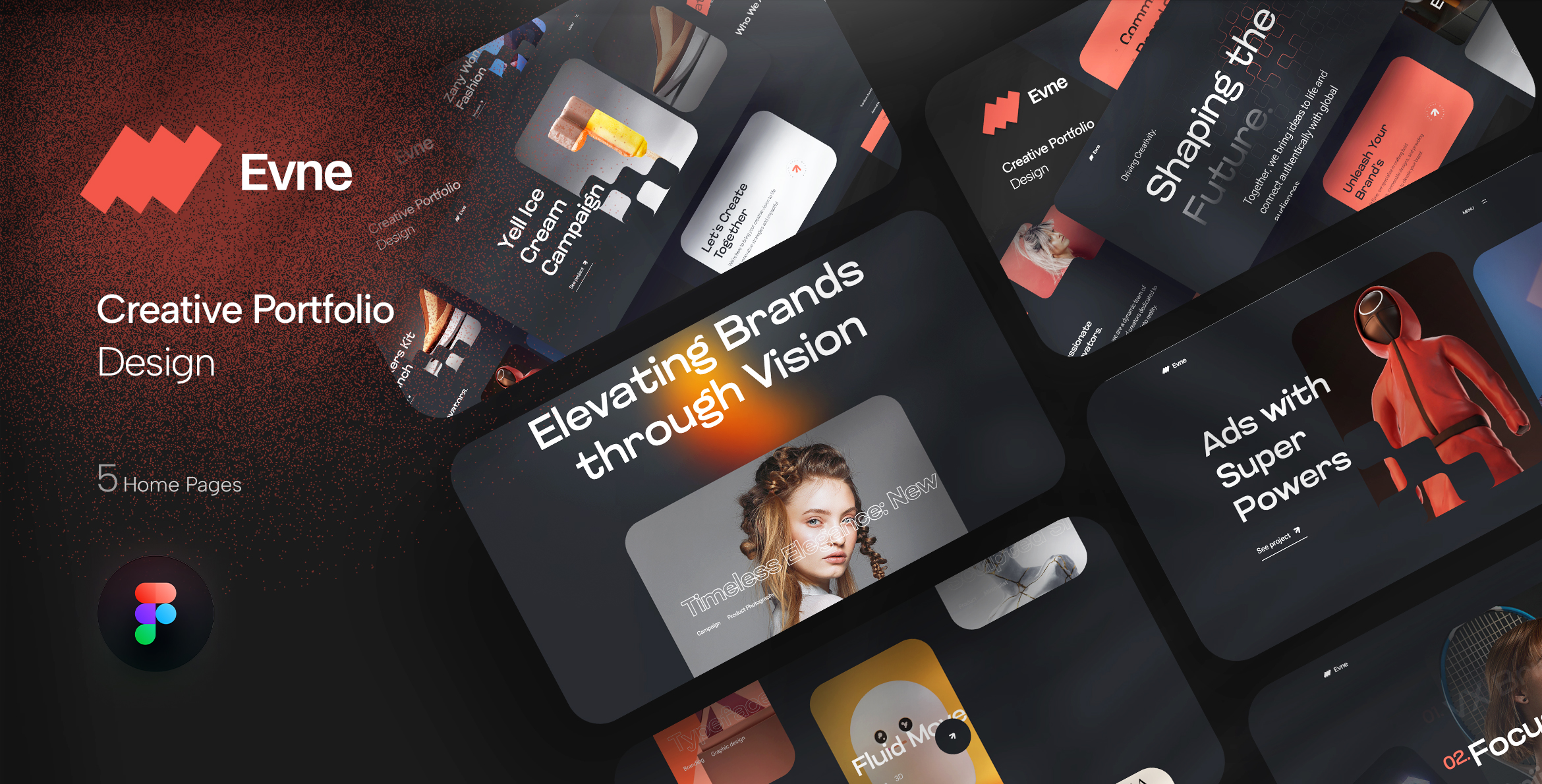 Evne – Creative Portfolio Figma Template by Th3s | ThemeForest