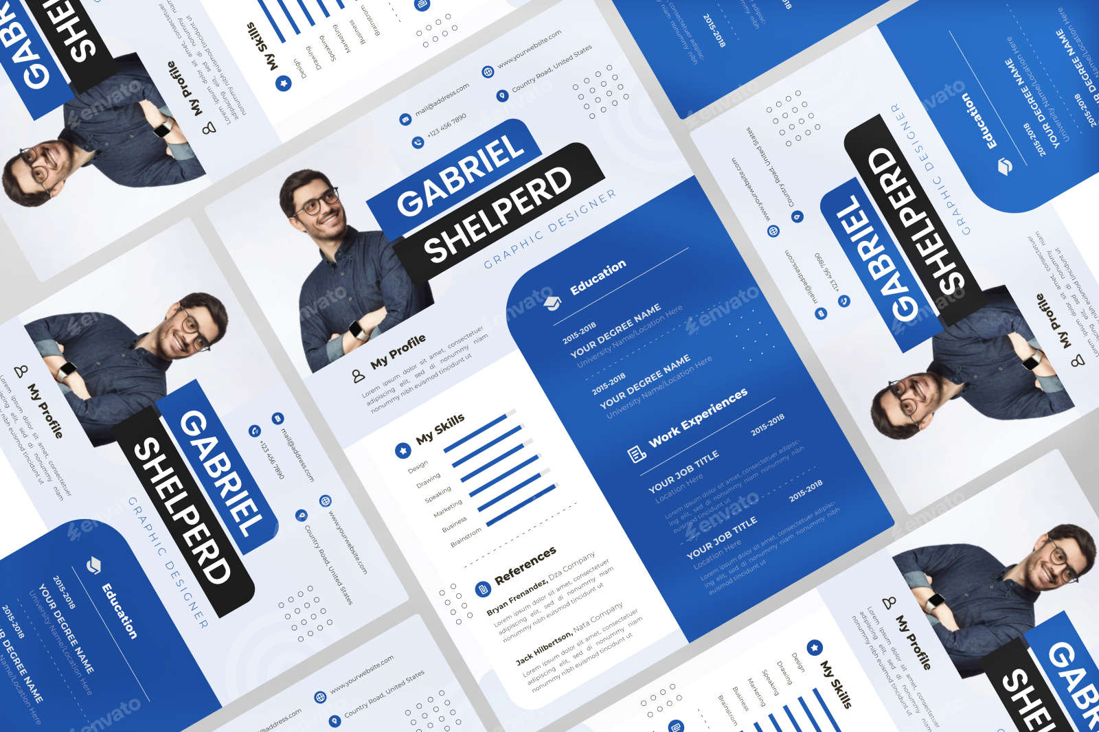 Creative Graphic Designer CV Resume, Print Templates | GraphicRiver