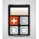 Vector Calculator Icon with Gray Buttons, Vectors | GraphicRiver
