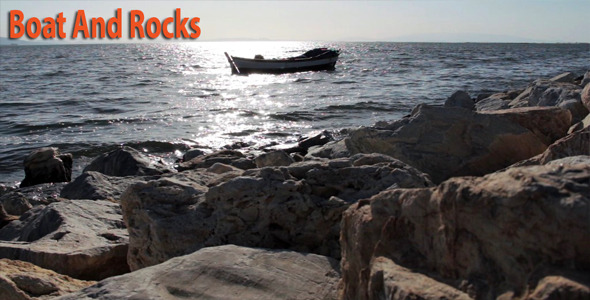 Boat And Rocks, Stock Footage | VideoHive