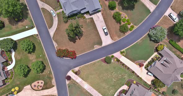 This Aerial View Provides Overview of Residential Neighborhood in South ...