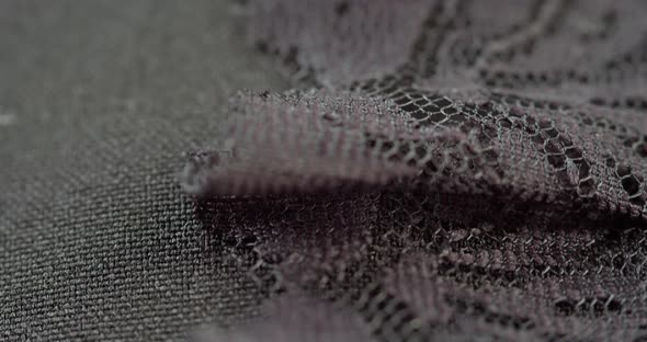 Black Lace Ruffles Closeup, Stock Footage | VideoHive