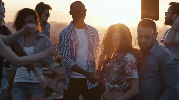 Sexy Couple Dancing at Rooftop Party, Stock Footage | VideoHive