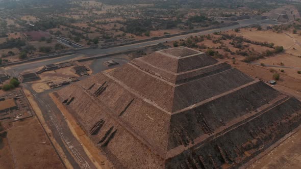 Backwards Reveal of Ancient Huge Pyramid, Stock Footage | VideoHive