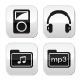 Mp3 Player Vector Buttons Set, Vectors | GraphicRiver