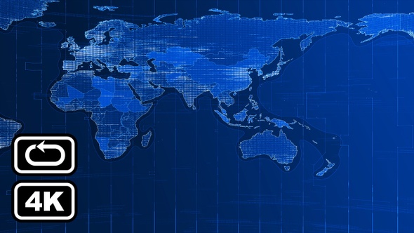 News World Map Background Loop by HaeroTV | VideoHive