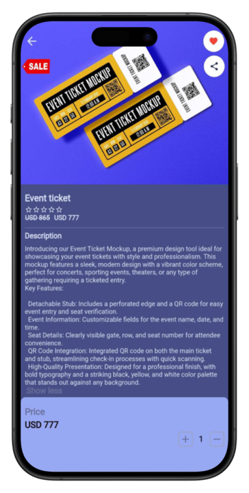 Tickify - Woocommerce Events and Tickets Estore Flutter Full Application by flutterwp