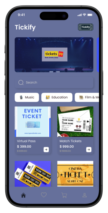 Tickify - Woocommerce Events and Tickets Estore Flutter Full Application by flutterwp