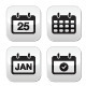 Calendar Date Vector Buttons Set, Vectors | GraphicRiver