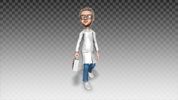 Cartoon Doctor Walk 1, Motion Graphics | VideoHive