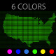 Digital LED Map - USA, Vectors | GraphicRiver