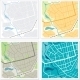 Set of 4 Abstract Maps., Vectors | GraphicRiver