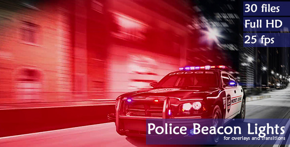 Police Beacon Lights for Overlays (30 - Pack), Motion Graphics | VideoHive