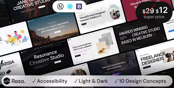 Resonance - Multipurpose Creative NextJs Template by ib-themes ...